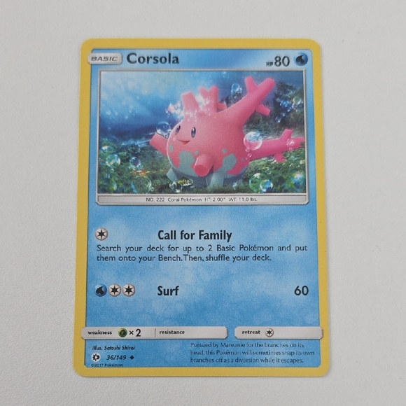 Pokemon | Toys | Pokemon Corsola Card | Poshmark